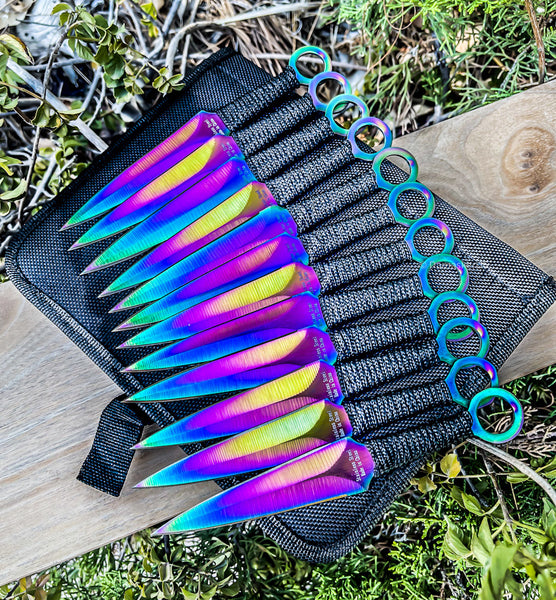 Ninja Throwing Knife Set Outdoor Camping Hunting Combat Naruto Kunai K ...